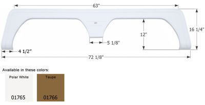 Icon Tandem Axle Fender Skirt for Keystone Challenger Models, Brown ...