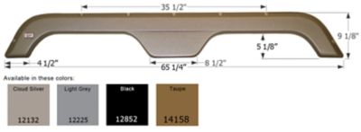 Icon Tandem Axle Fender Skirt for R-Vision Models, Gray, FS2132, 12225 ...