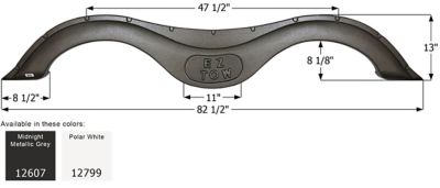 Icon Tandem Axle Fender Skirt for Prime Time RV Models, Gray, FS4733 at ...