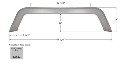 Icon Tandem Axle Fender Skirt for R-Vision Models, Gray, FS4244 at ...
