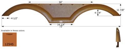 Icon Tandem Axle Fender Skirt for Coachmen Models, Brown, FS2545 at ...
