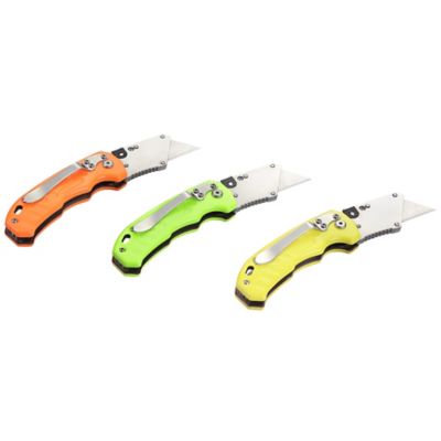 JobSmart 3 pc. Colorful Folding Utility Knife Set at Tractor Supply Co