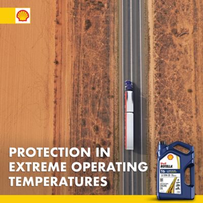Shell Rotella T6 10W30 Full Synthetic Heavy Duty Engine Oil, 550069698 ...