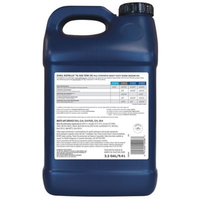 Shell Rotella T6 10W30 Full Synthetic Heavy Duty Engine Oil, 550075661 ...