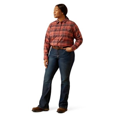 Ariat Women's Rebar Flannel Long Sleeve Work Tunic, M,Aragon at Tractor ...
