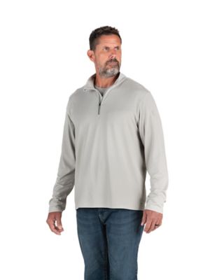 Berne Men's Midweight UPF Quarter-Zip, L,Heather Grey at Tractor Supply Co