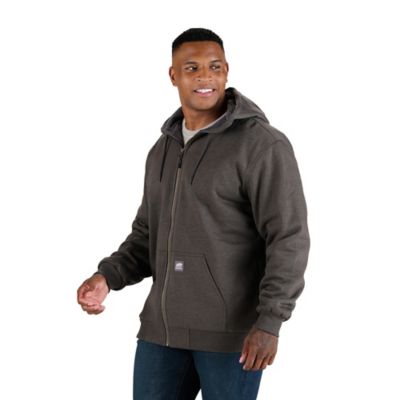 Berne Men's Grid Fleece-Lined Full-Zip Hooded Sweatshirt, 4XL,Graphite ...