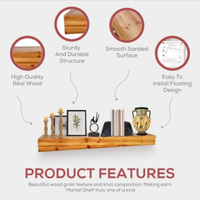 northbeam Lumber Finish Fireplace Mantel Shelf, 60 in. at Tractor Supply Co