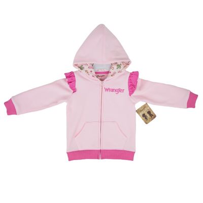 Wrangler Girls' Trademark Frills Hoodie, 3T,Mauve at Tractor Supply Co