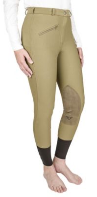 TuffRider Women's Ribb Knee Patch Breeches, 30,Sage at Tractor Supply Co