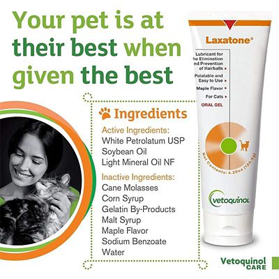 Vetoquinol Laxatone Original Maple Flavor Hairball Treatment for Cats ...