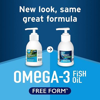 Pet Protect Omega-3 Free Form Fish Oil for Small Dogs and Cats, 4 oz ...