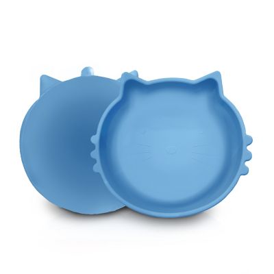 Precious Tails Cat Shaped Silicone Pet Bowl with Non-Slip Suction Base