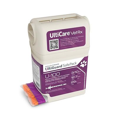 Ulticare VetRx U-100 UltiGuard Safe Pack Insulin Syringes, 100 ct. at ...