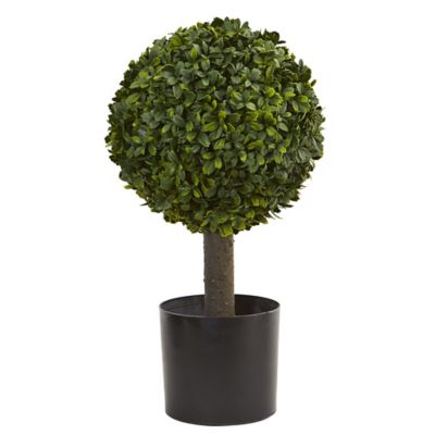 Nearly Natural 21 in. Artificial Boxwood Ball Topiary Tree at Tractor ...