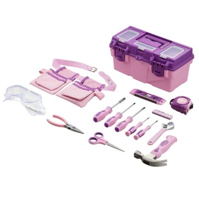 JobSmart 23 pc. Mini Tool Set, Pink/Purple at Tractor Supply Co