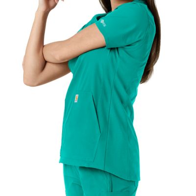 Carhartt Force Essentials Women's Notch Neck Tunic Knit Panel Scrub Top