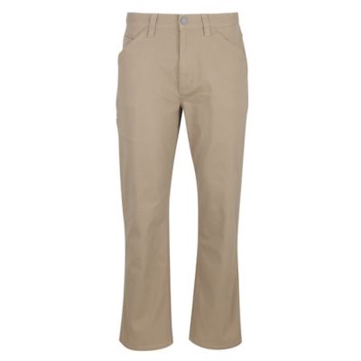Ridgecut Men's Straight Fit Mid-Rise Canvas Work Pants, 34x32,Dune at ...