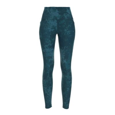Blue Mountain Women's High-Rise Tech Leggings, XL,Green Watercolor at ...