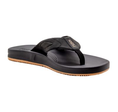 Flojos Men's Vincente Flip Flop, 7,Black/Gum at Tractor Supply Co