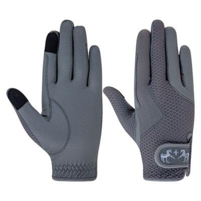 Equine Couture Unisex Max Mesh Summer Riding Glove, M,Grey at Tractor ...