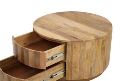 Carolina Chair & Table Christa 2-Drawer Round Coffee Table