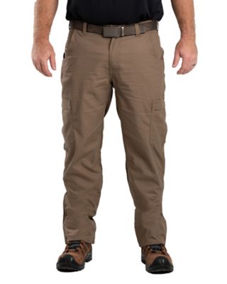 Berne Men's Relaxed Fit Mid-Rise Flame-Resistant Ripstop Cargo Pants ...