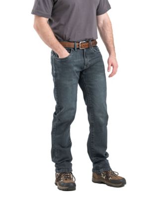 Berne Men's Relaxed Fit Highland Flex Straight Leg Work Jeans, 44x34 ...