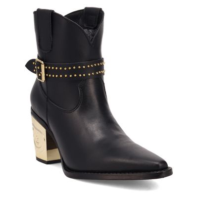 Dingo Women's Milano Leather Booties, 7.5 M,Black at Tractor Supply Co