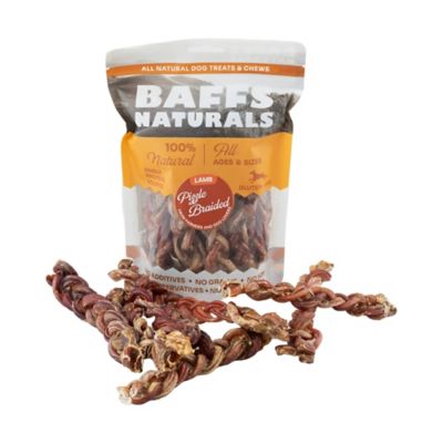 BAFFS NATURALS All-Natural Premium Lamb Pizzle Dog Chew Treats, 8 oz ...