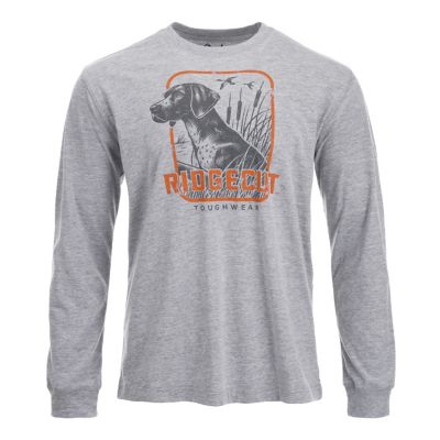 Ridgecut Men's Bird Dog Long-Sleeve T-Shirt, 2XL,Heather Grey at ...
