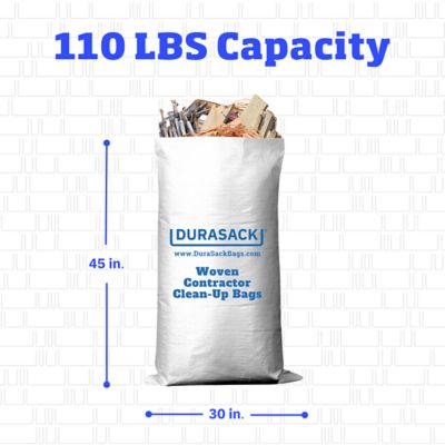 DuraSack 40 gal. Woven Contractor Clean-Up Bags, Heavy Duty, 30 in. x ...