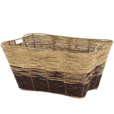 Harper & Willow Seagrass Handmade Oversized Color Block Decorative and ...