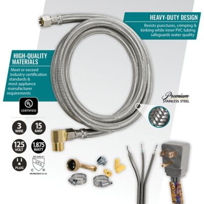 Certified Appliance Accessories Dishwasher Installation Kit with Right ...