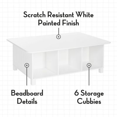 RiverRidge Home Kids Play Table with 6 Storage Cubbies, 02-177K at ...