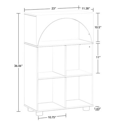 RiverRidge Home Kids Curve Appeal 23 in. 4 Cubby Bookcase - 2 PK, 02-519K