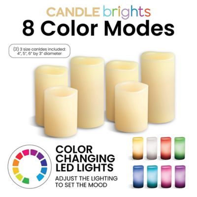 Bell & Howell Candle Brights LED Color Changing Candles, 6-Pack at ...