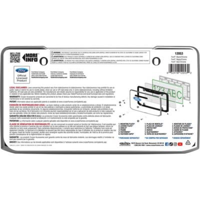 Cruiser Accessories Ford, Black/Chrome License Plate Frame