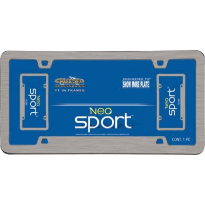 Cruiser Accessories Neo Sport, Brushed Nickel License Plate Frame