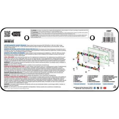 Cruiser Accessories Bold Graphics, Paws License Plate Frame