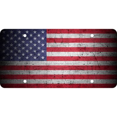 Cruiser Accessories Novelty Plate, Distressed Flag Novelty Plate