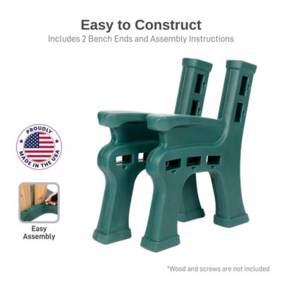 RTS Home Accents Custom Length Lightweight Polyethylene Classic Bench ...