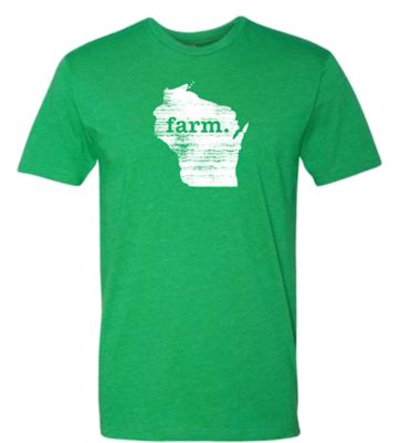 Home State Apparel Men's Wisconsin Farm Silhouette Home T-Shirt, L ...