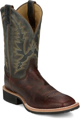 Justin Men's Bent Rail Trainor 11 in. Western Boot, 9.5 D,Cognac/Malta ...