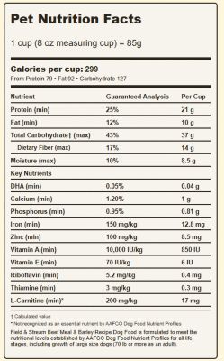 Field & Stream Pack Provisions All Life Stages Beef Meal and Barley ...