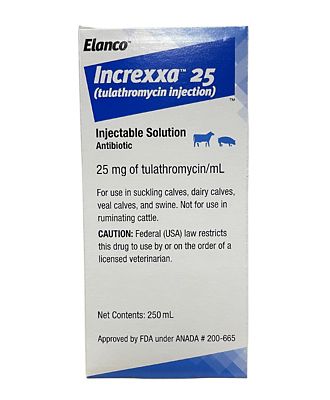 Increxxa 25 (Tulathromycin) Injectable Solution Antibiotic for Cattle ...