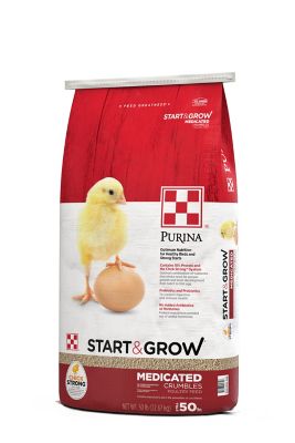Purina Start and Grow Medicated Crumbles Chick Feed at Tractor Supply Co