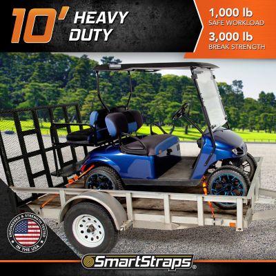 SmartStraps 10 ft. Orange Premium RatchetX Tie Down Strap, 1,000 lb., 2 ...