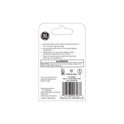 7.5W 40-Lumen GE Basic LED S11 Specialty Bulbs, Soft White, 1-Pack at ...