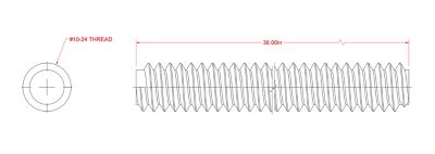 Hillman SteelWorks 10-24 x 3 ft. Coarse Threaded Rod, Zinc-Plated at ...